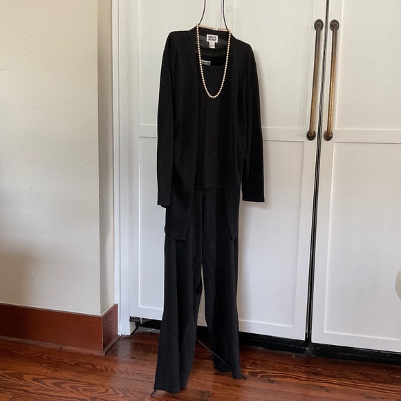 Chico’s | Other | 3 Pc Black Knit Suit Jacket Tank Pants Set3416 | Poshmark
